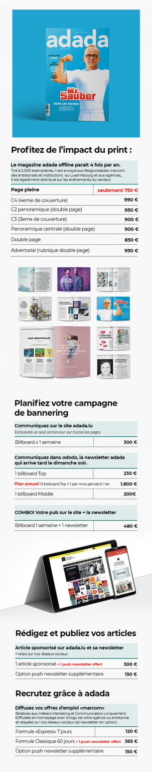 [Tarifs Média] Téléchargez les tarifs publicitaires 2020 d’adada.lu et ...
