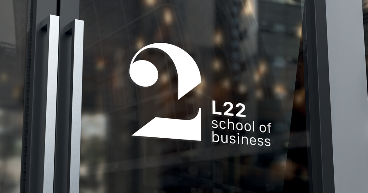 L22 School of Business confie son identité visuelle au freelance Vincent Genco-Russo – adada