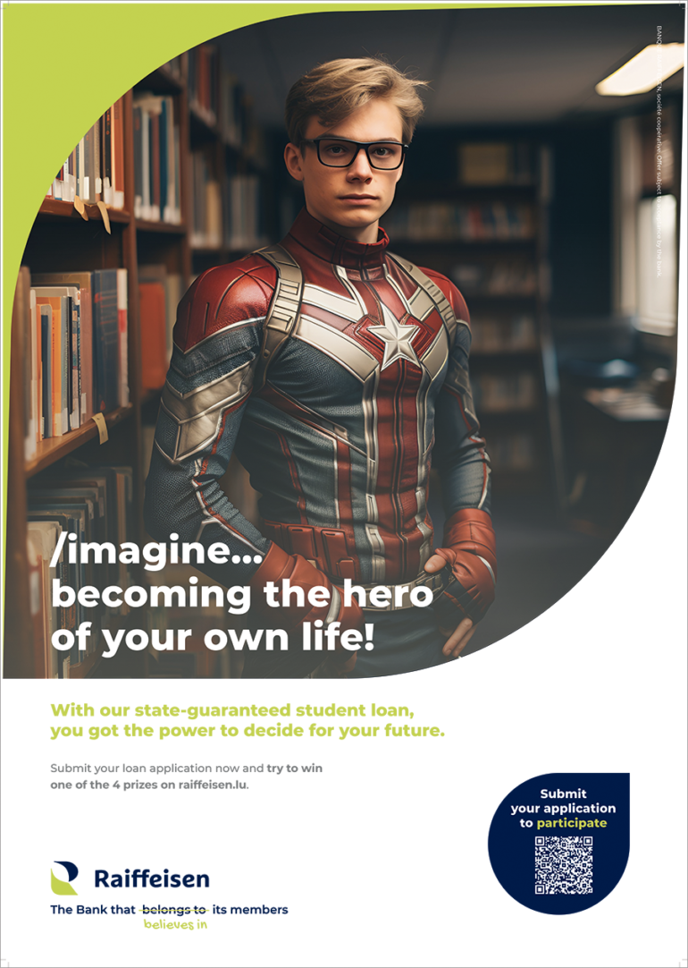 Banque Raiffeisen /imagine une première campagne créée avec Midjourney ...